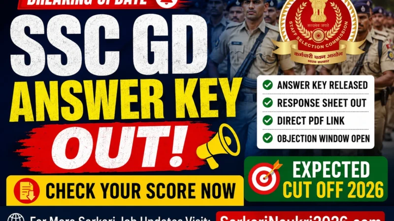 SSC GD Answer Key 2026 Released: Direct Link Active, Candidates Rush to ...