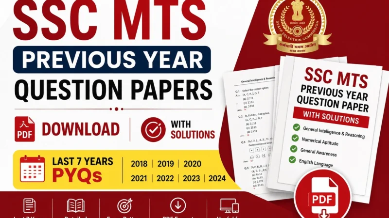 SSC MTS Previous Year Question Paper PDF Download – Last 7 Years PYQs ...